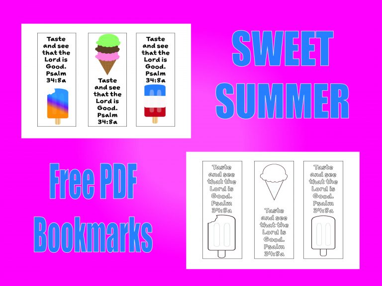 Freebie Sweet Summer Bookmark – Deeper KidMin
