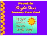 Freebie Bright Days Summer Crew Card – Deeper KidMin