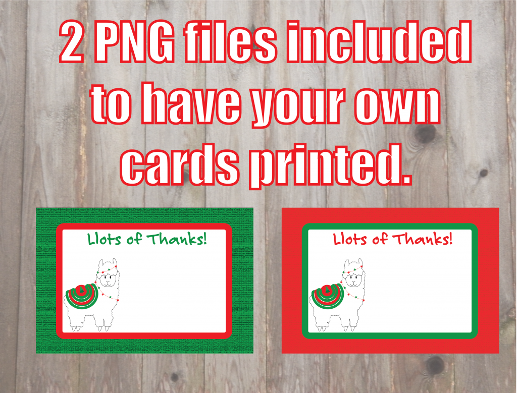 LLots of Thanks Christmas Llama Thank You Card – Deeper KidMin