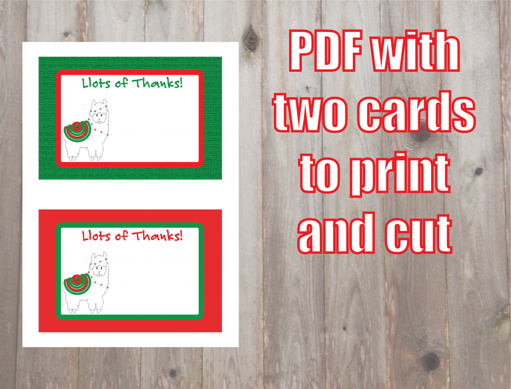 LLots of Thanks Christmas Llama Thank You Card – Deeper KidMin