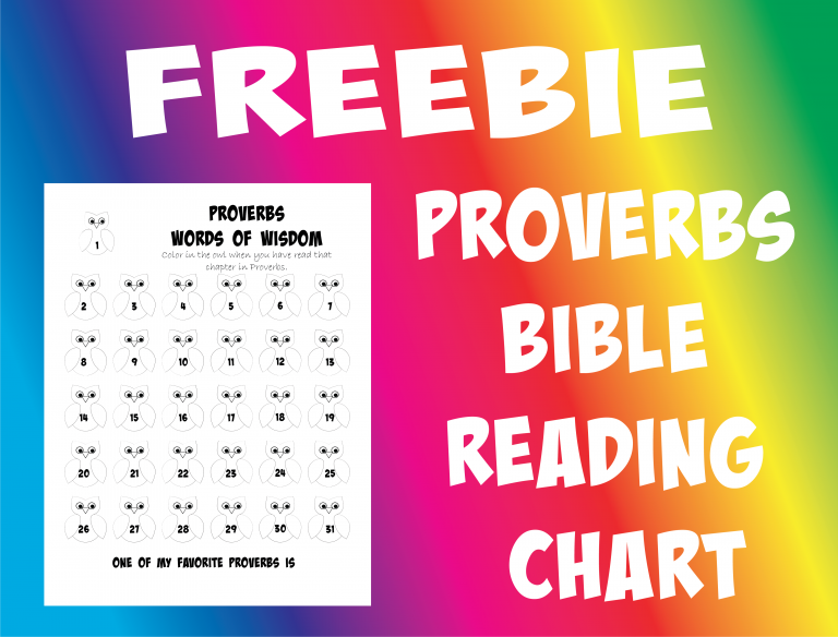 Freebie Proverbs Reading Chart – Deeper KidMin