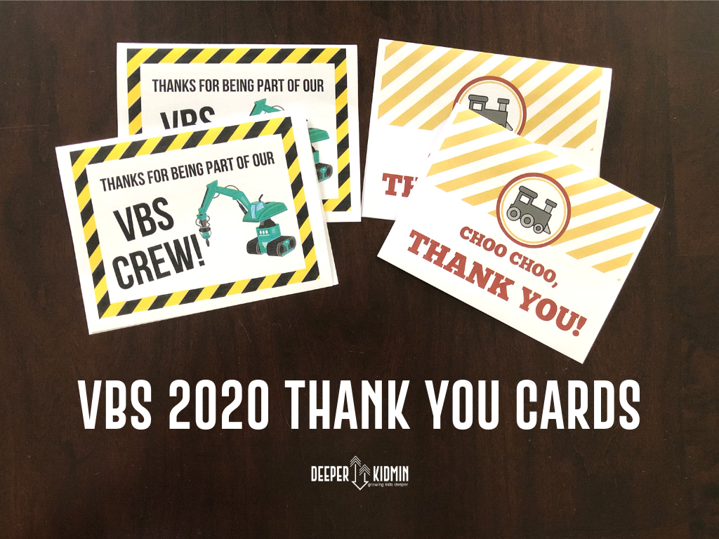 VBS 2020 Thank You Cards Printable – Deeper KidMin