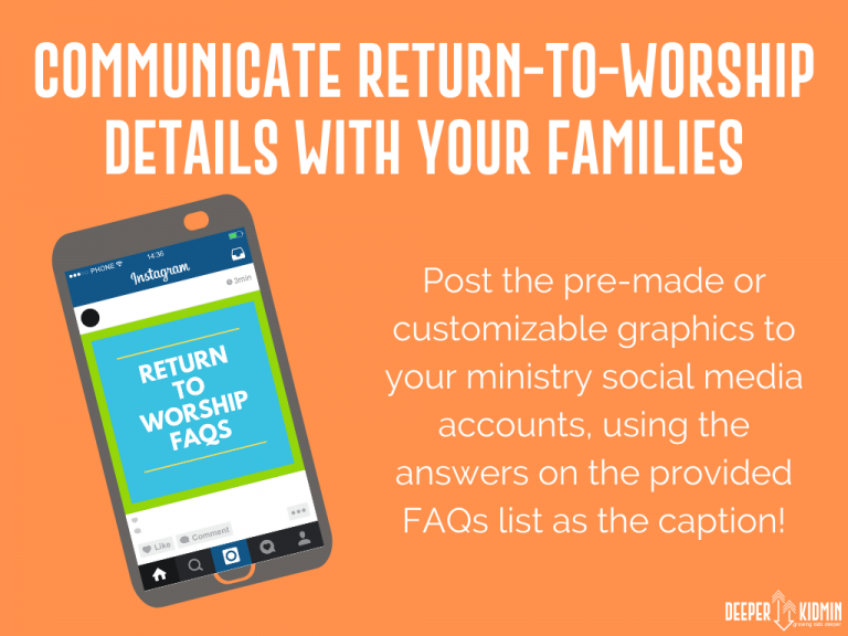 Return-To-Worship FAQ Social Media Graphic Templates – Deeper KidMin