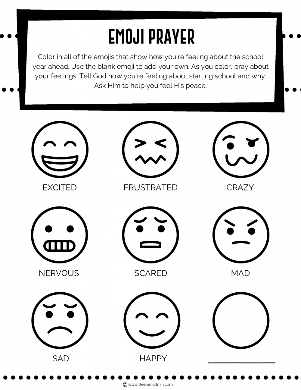 Emoji Prayer Activity – Deeper KidMin