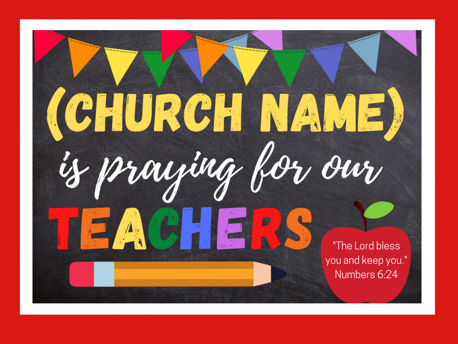 Teacher Prayer Sign Printable – Deeper KidMin