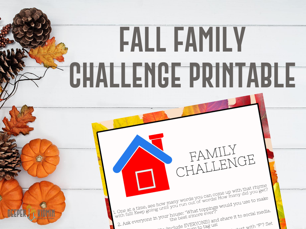 Fall Family Challenge Printable – Deeper KidMin