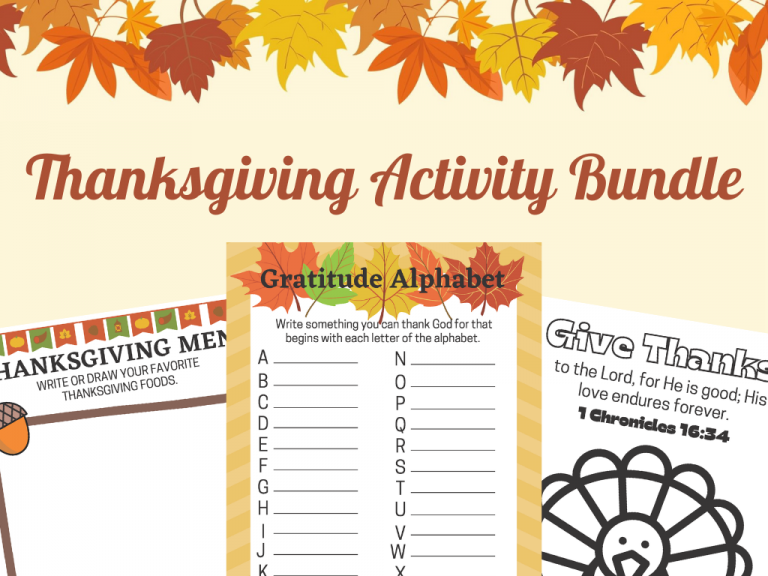 Thanksgiving Activity Bundle + Object Lesson – Deeper KidMin