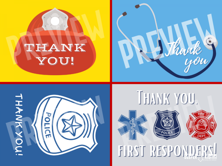 First Responder Appreciation Card Designs – Deeper KidMin