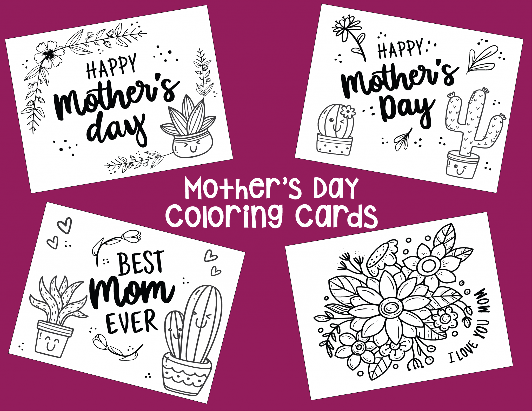 Mother’s Day Coloring Cards & Pages – Deeper KidMin