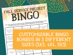 Fall Service Project Bingo – Deeper KidMin
