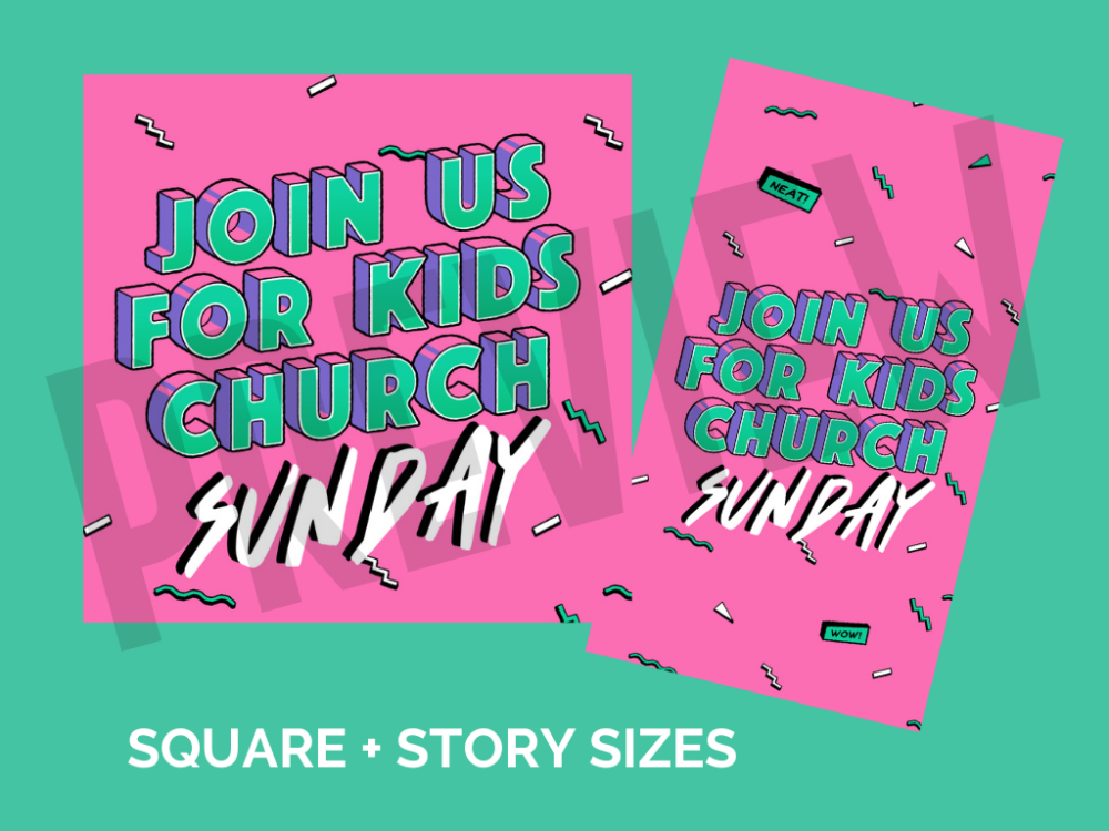 Join Us For Kids Church Sunday: Social Graphics – Deeper KidMin