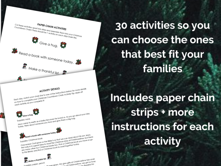 Christmas Countdown Chain Family Activity – Deeper KidMin