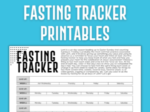 Fasting Tracker Printables – Deeper KidMin