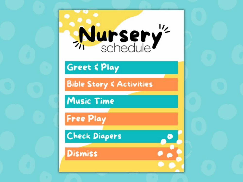 Nursery Schedule Printable + Canva Template – Deeper KidMin
