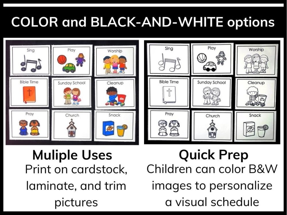 Visual Schedule Cards for Church – Deeper KidMin