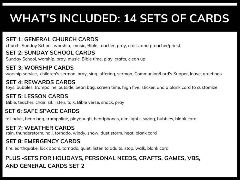 Visual Schedule Cards for Church – Deeper KidMin