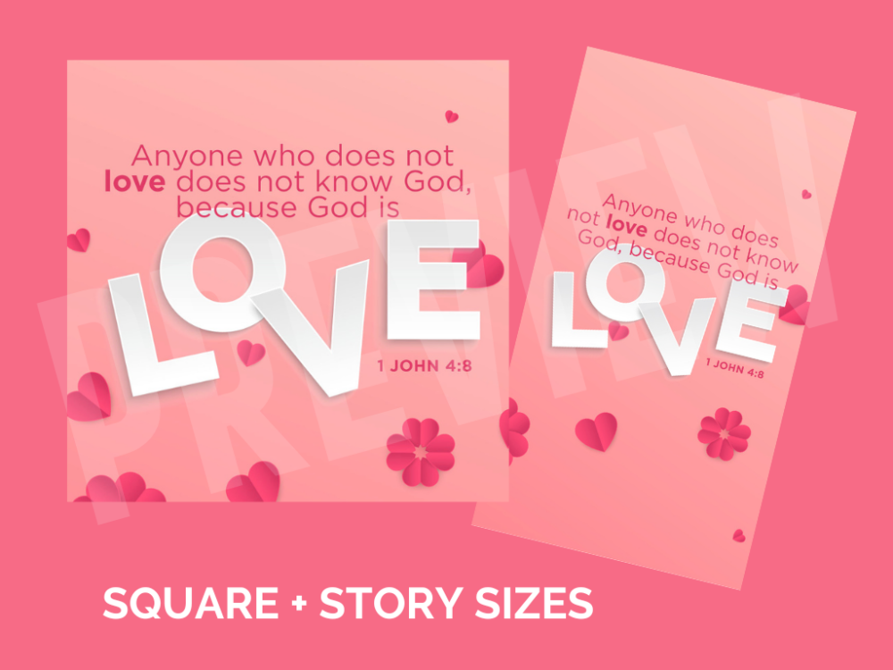 1 John 4:8 Memory Verse: Social Graphics – Deeper KidMin