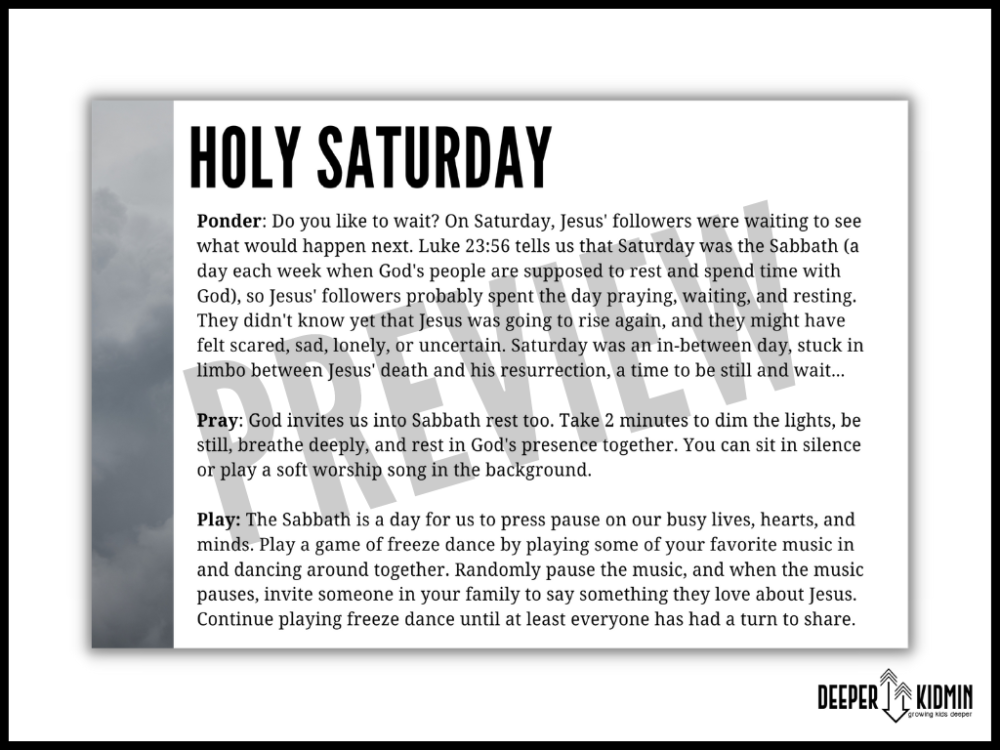 Sunday to Sunday: Holy Week Devotion for Families – Deeper KidMin