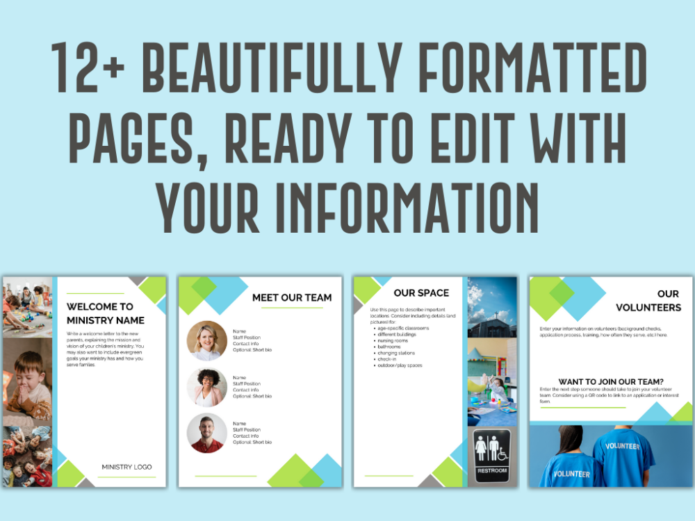 Ministry Info Packet Template – Deeper KidMin