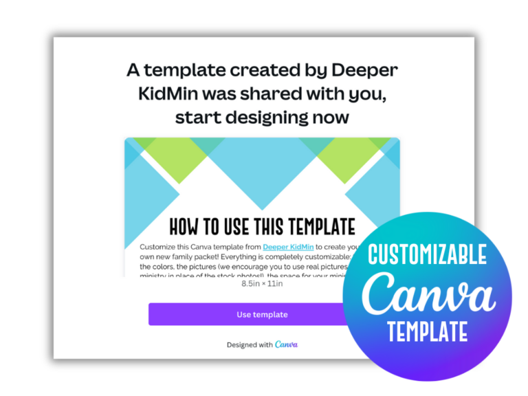 Ministry Info Packet Template – Deeper KidMin