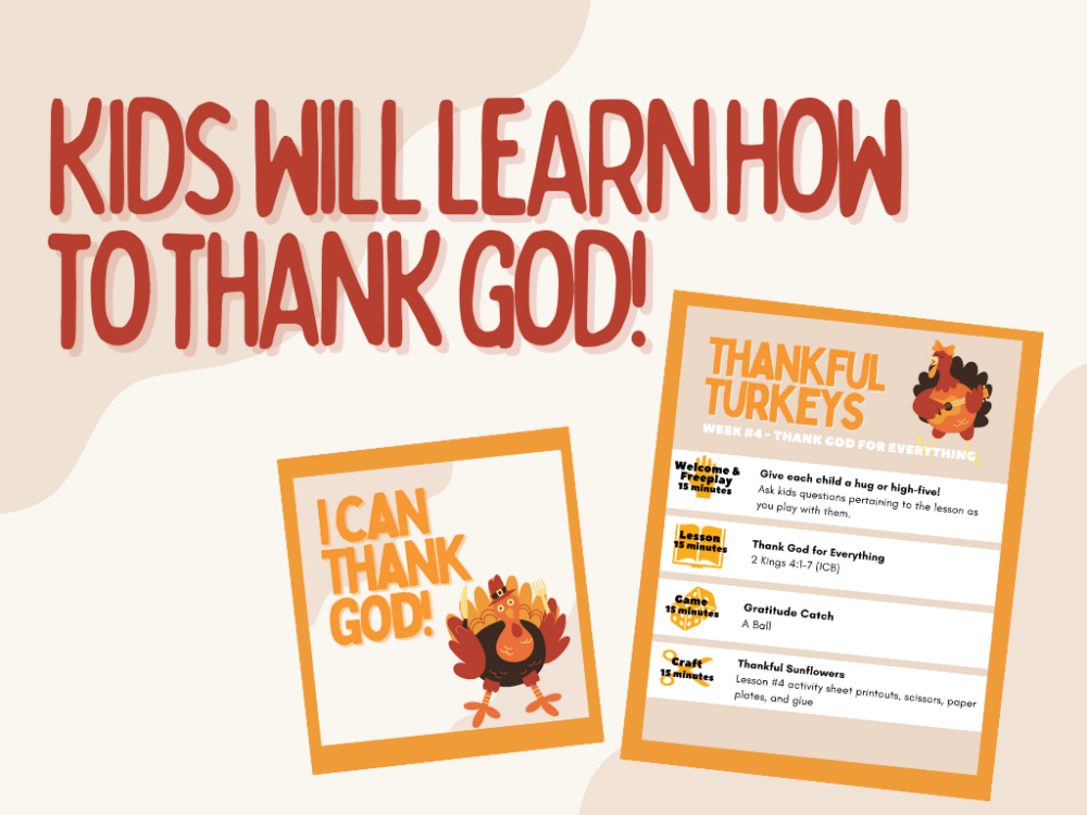 Thankful Turkeys: 4-Week Preschool Curriculum – Deeper KidMin