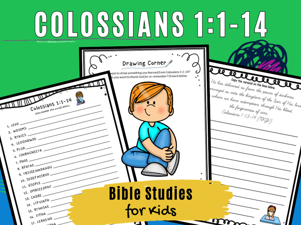 Bible Studies for Kids – Colossians 1 Bundle – Deeper KidMin