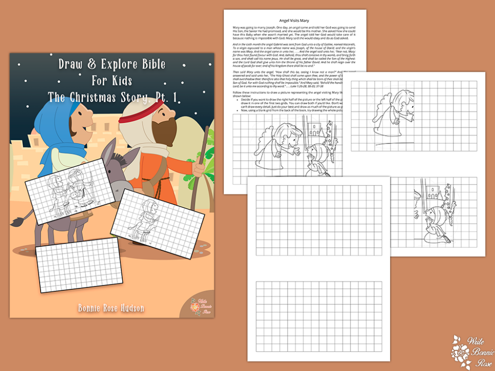 Draw & Explore Bible Activity Pages for Kids: The Christmas Story Part ...