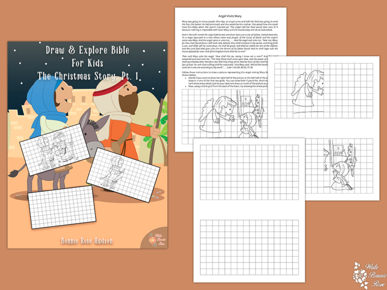 Draw & Explore Bible Activity Pages for Kids: The Christmas Story Part ...