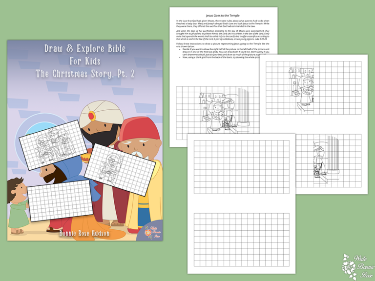 Draw & Explore Bible Activity Pages for Kids: The Christmas Story Part ...