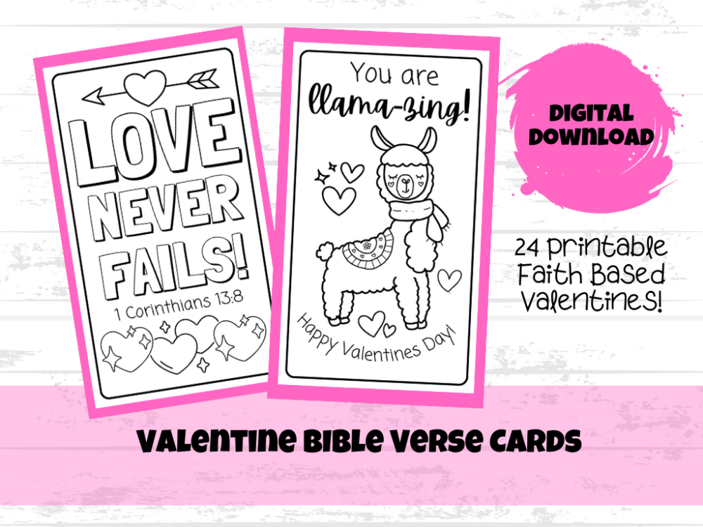 Valentine Bible Verse Coloring Cards – Deeper KidMin