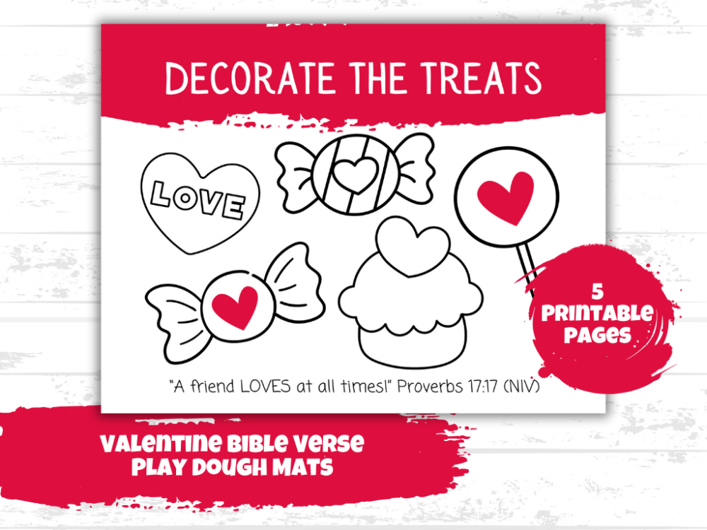 Valentine Bible Verse Playdough Mats – Deeper KidMin