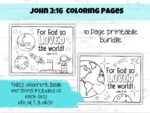 John 3:16 Coloring Pages (NLT, NIV, NKJV) – Deeper KidMin
