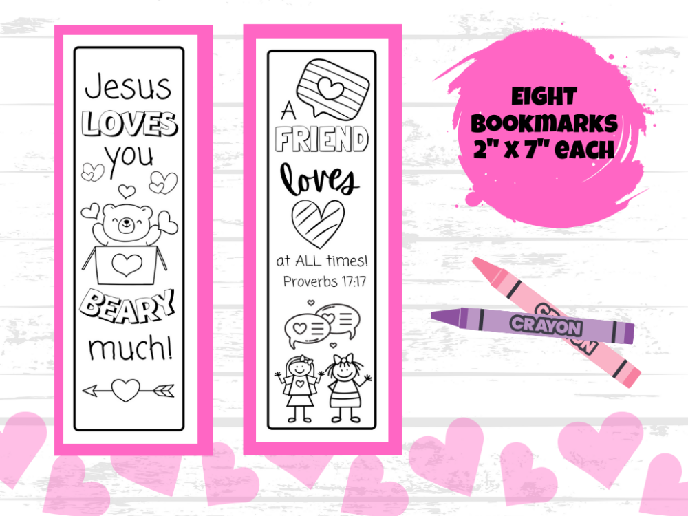 Valentine Bible Verse Bookmarks – Deeper KidMin