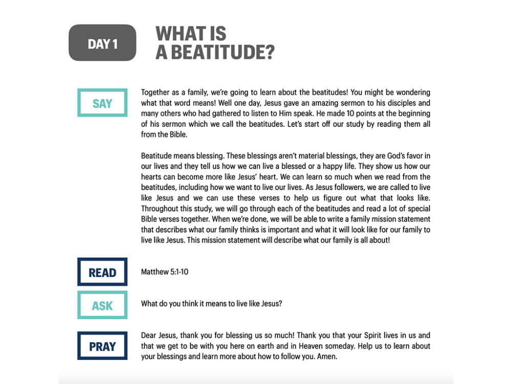 Living Like Jesus: A 10-Day Beatitudes Family Devotional – Deeper KidMin