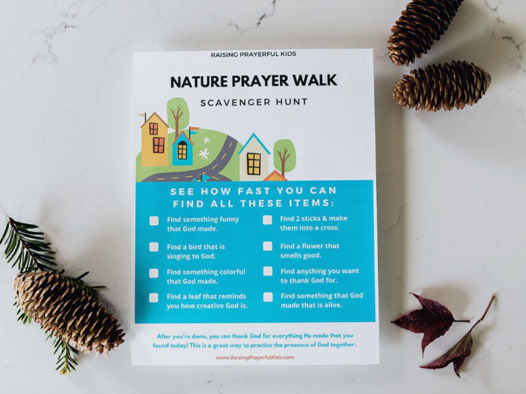 Nature Prayer Walk Scavenger Hunt Printable – Deeper KidMin