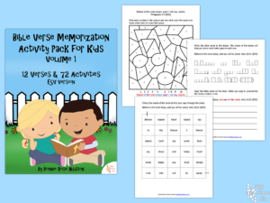 Bible Verse Memorization Activity Pack for Kids, Volume 1 – Deeper KidMin