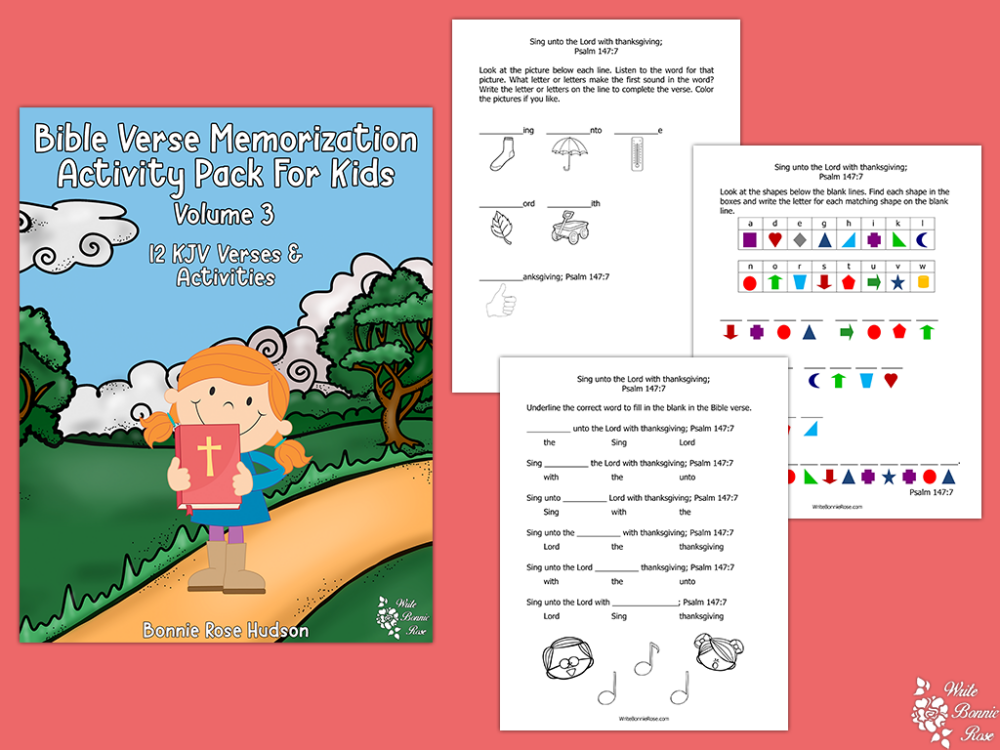 Bible Verse Memorization Activity Pack for Kids, Volume 3 – Deeper KidMin