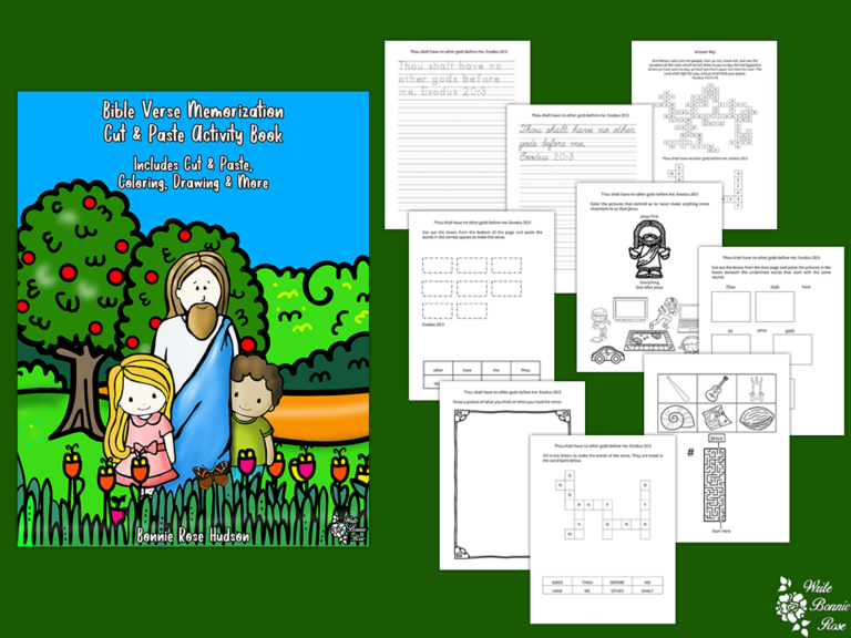 Bible Verse Memorization Cut & Paste Activity Book – Deeper KidMin