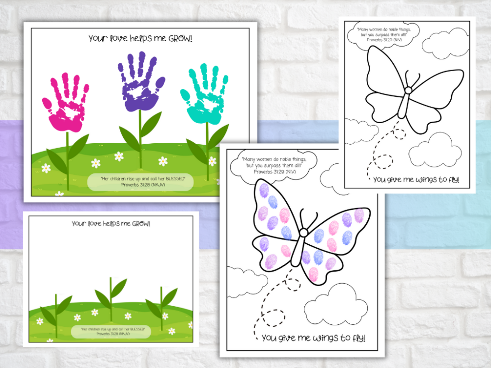 Mother’s Day Handprint and Fingerprint Crafts – Deeper KidMin