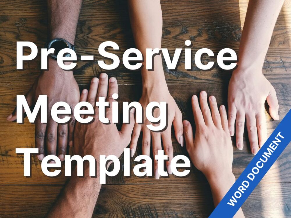 Pre-Service Meeting Template – Deeper KidMin