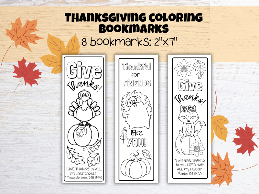 Thankful Bookmarks – Deeper KidMin