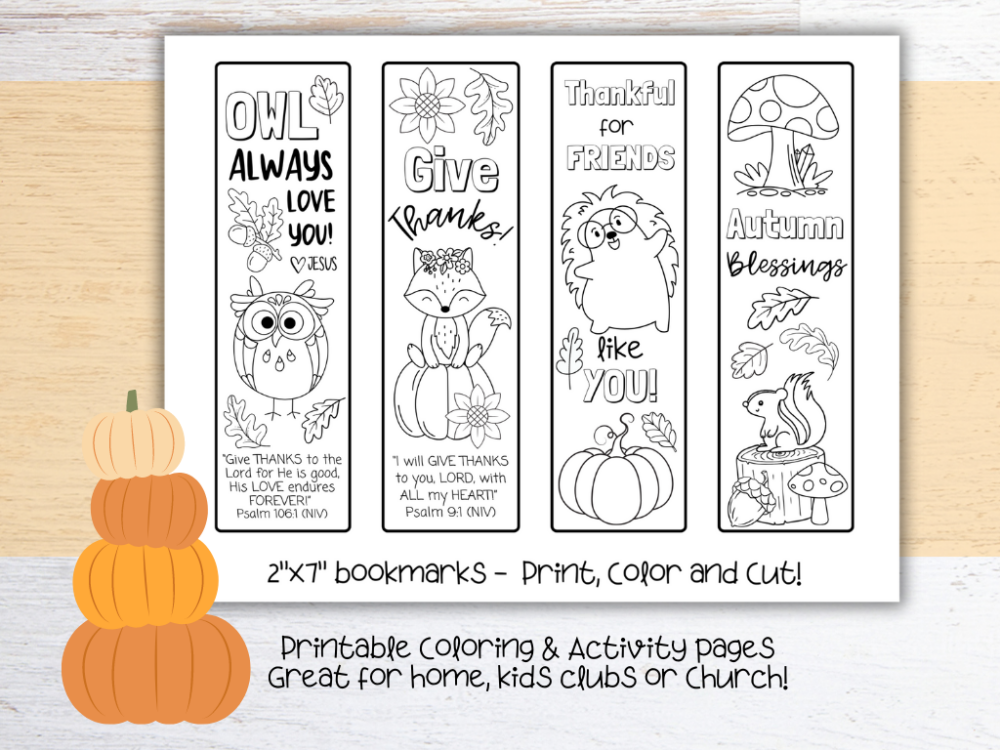 Thankful Bookmarks – Deeper KidMin