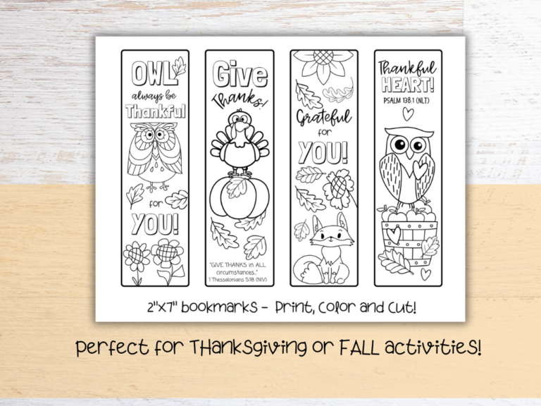 Thankful Bookmarks – Deeper KidMin