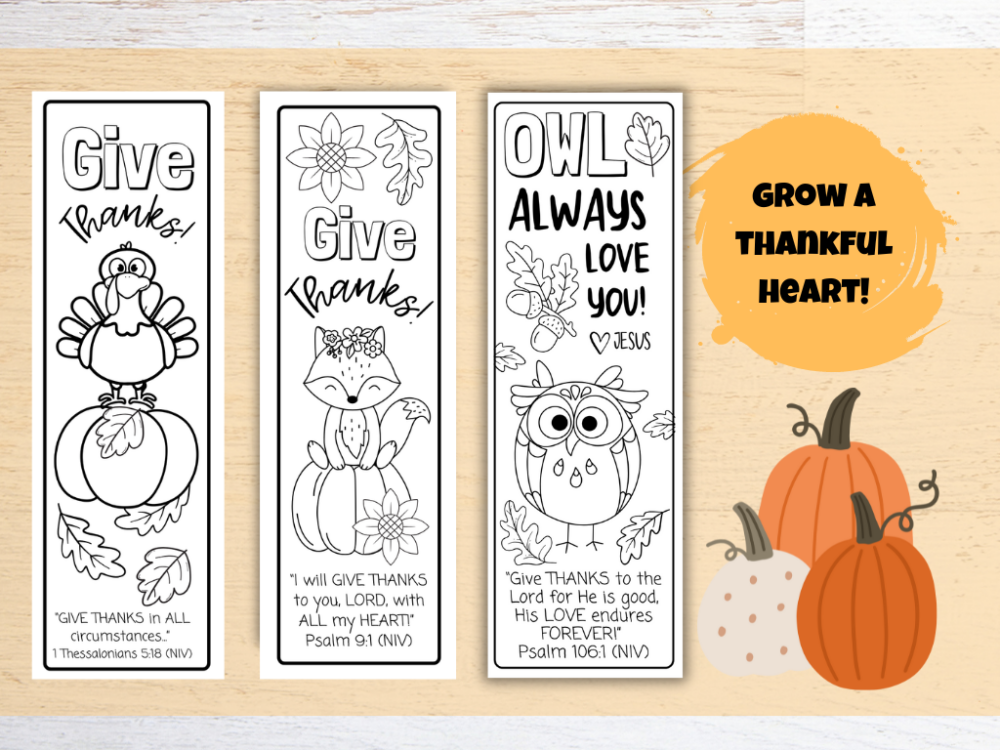 Thankful Bookmarks – Deeper KidMin