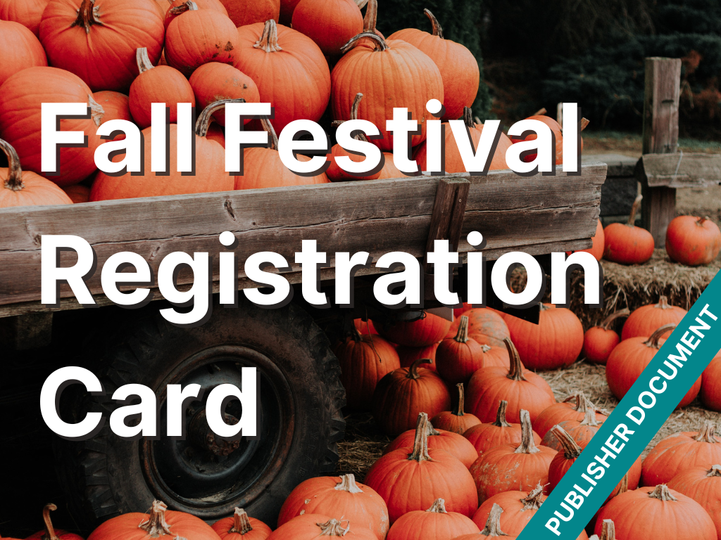 Fall Festival Registration Card Template – Deeper KidMin