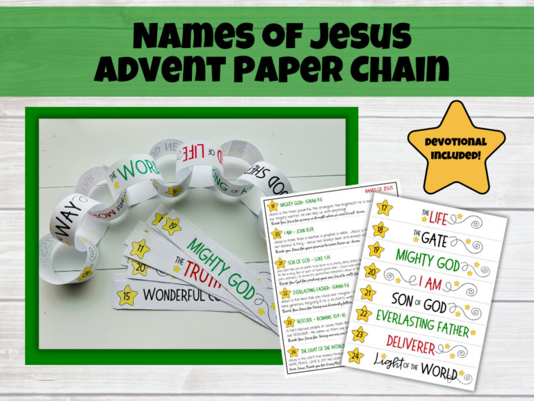 Names of Jesus Advent Paper Chain – Deeper KidMin