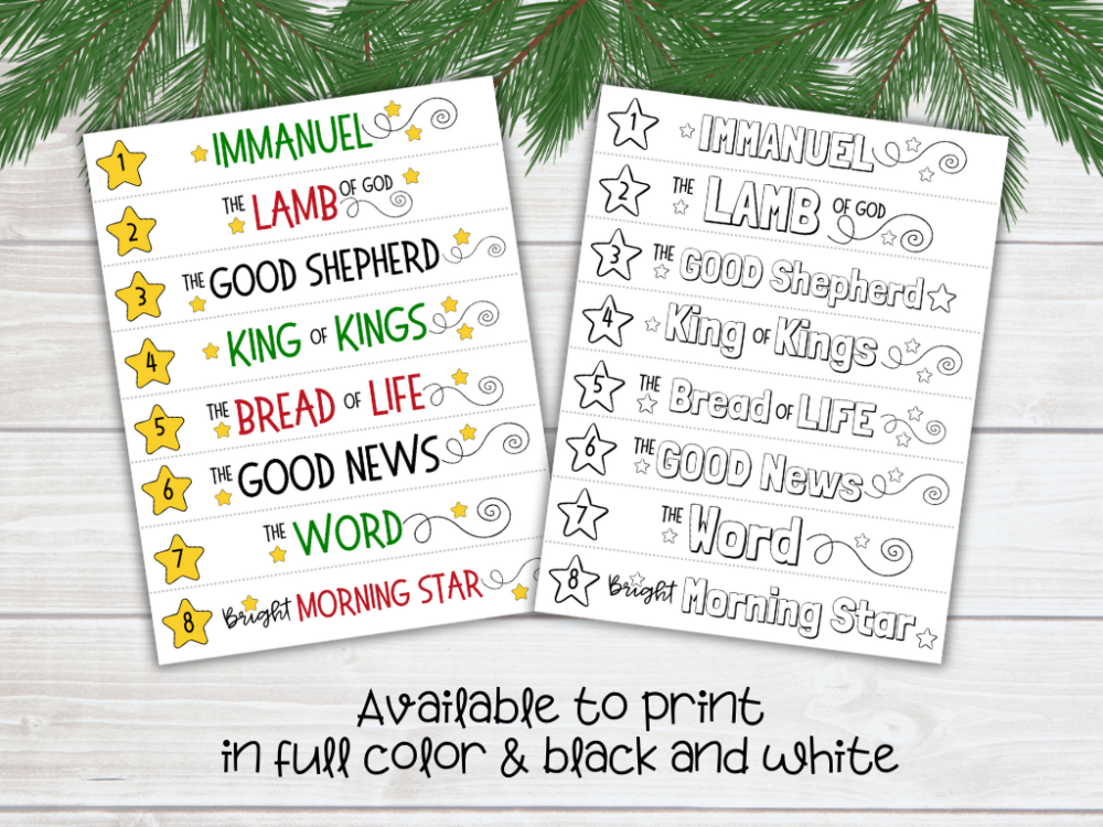 Names of Jesus Advent Paper Chain – Deeper KidMin