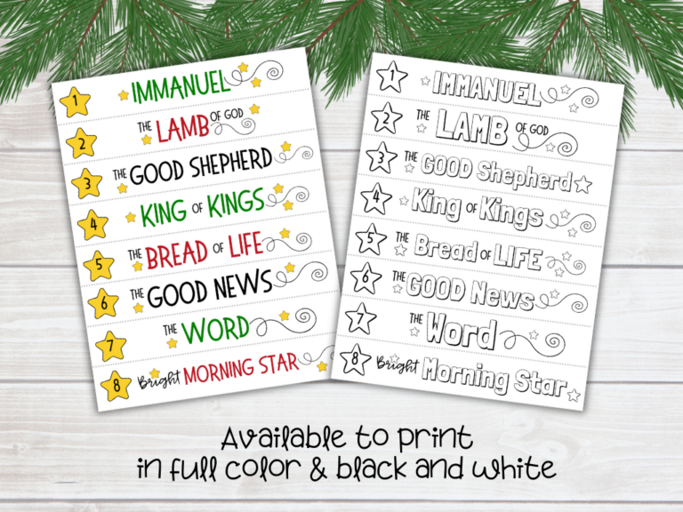 Names of Jesus Advent Paper Chain – Deeper KidMin