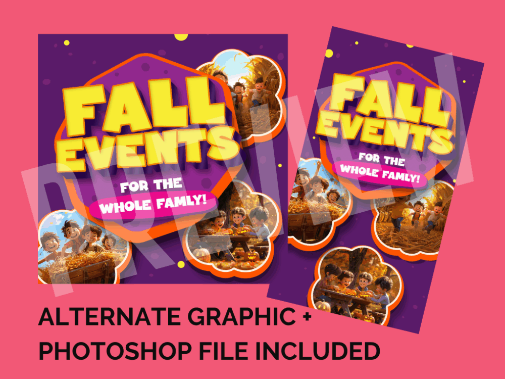 Fall Events – For the Whole Family: Social Media Graphics – Deeper KidMin