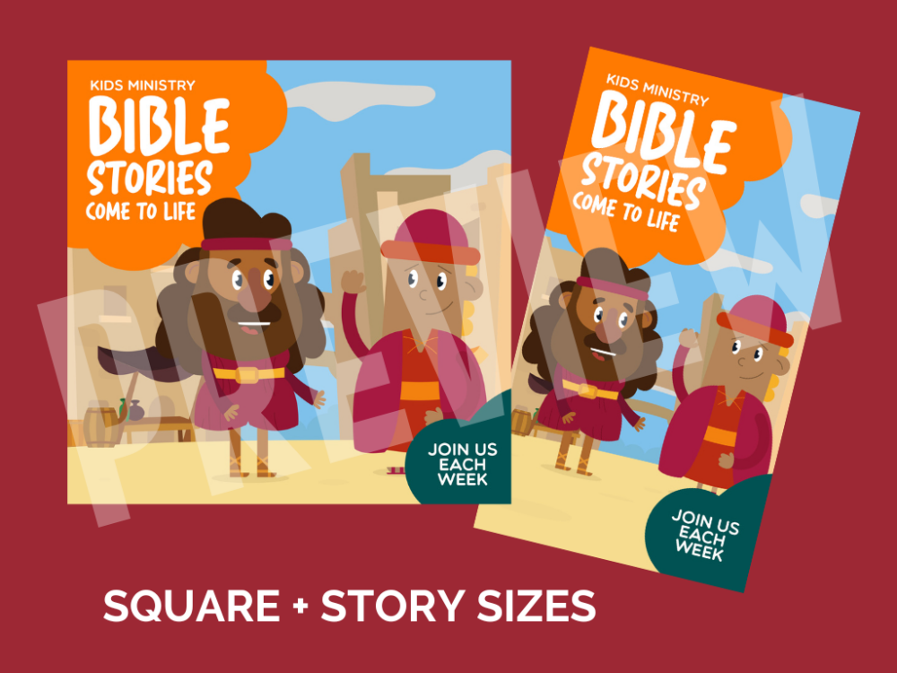 Kids Ministry Bible Stories Come To Life – Join Us Each Week: Social ...